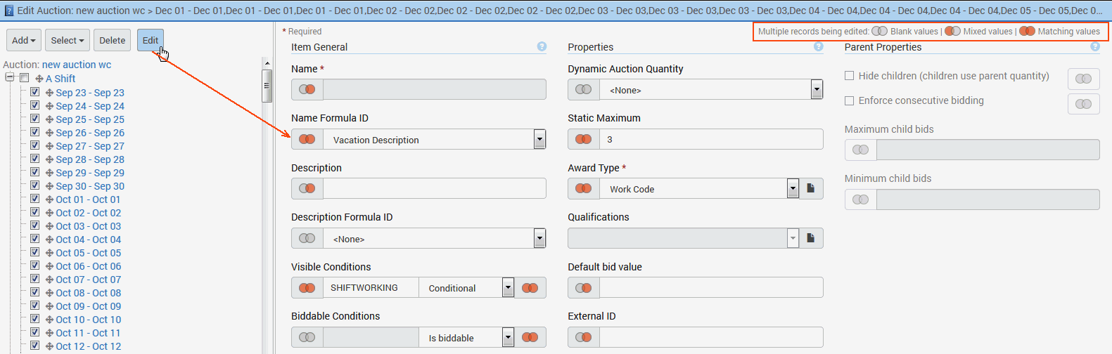 How to Multi Edit Auction Items