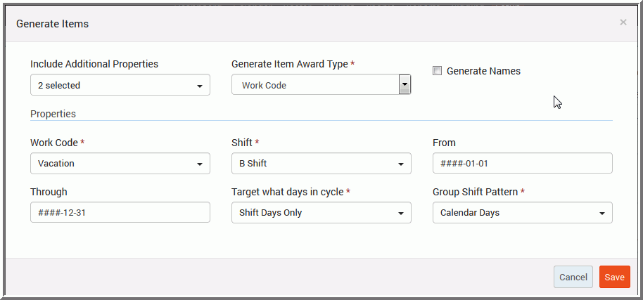 Generate Auction Items